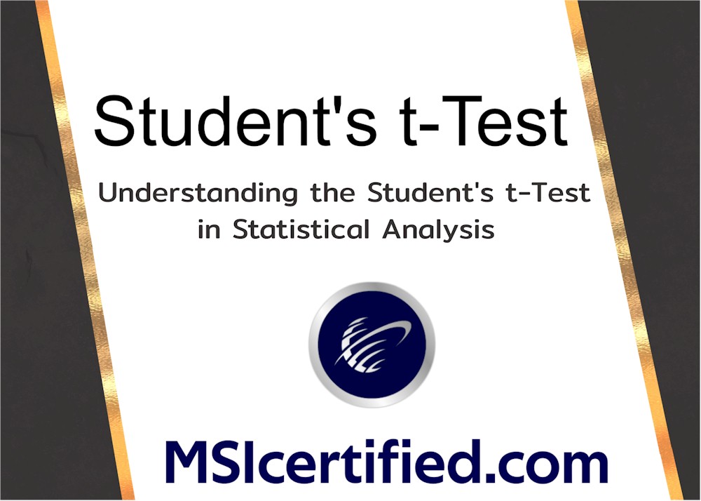 Student's t-test Student's t-test